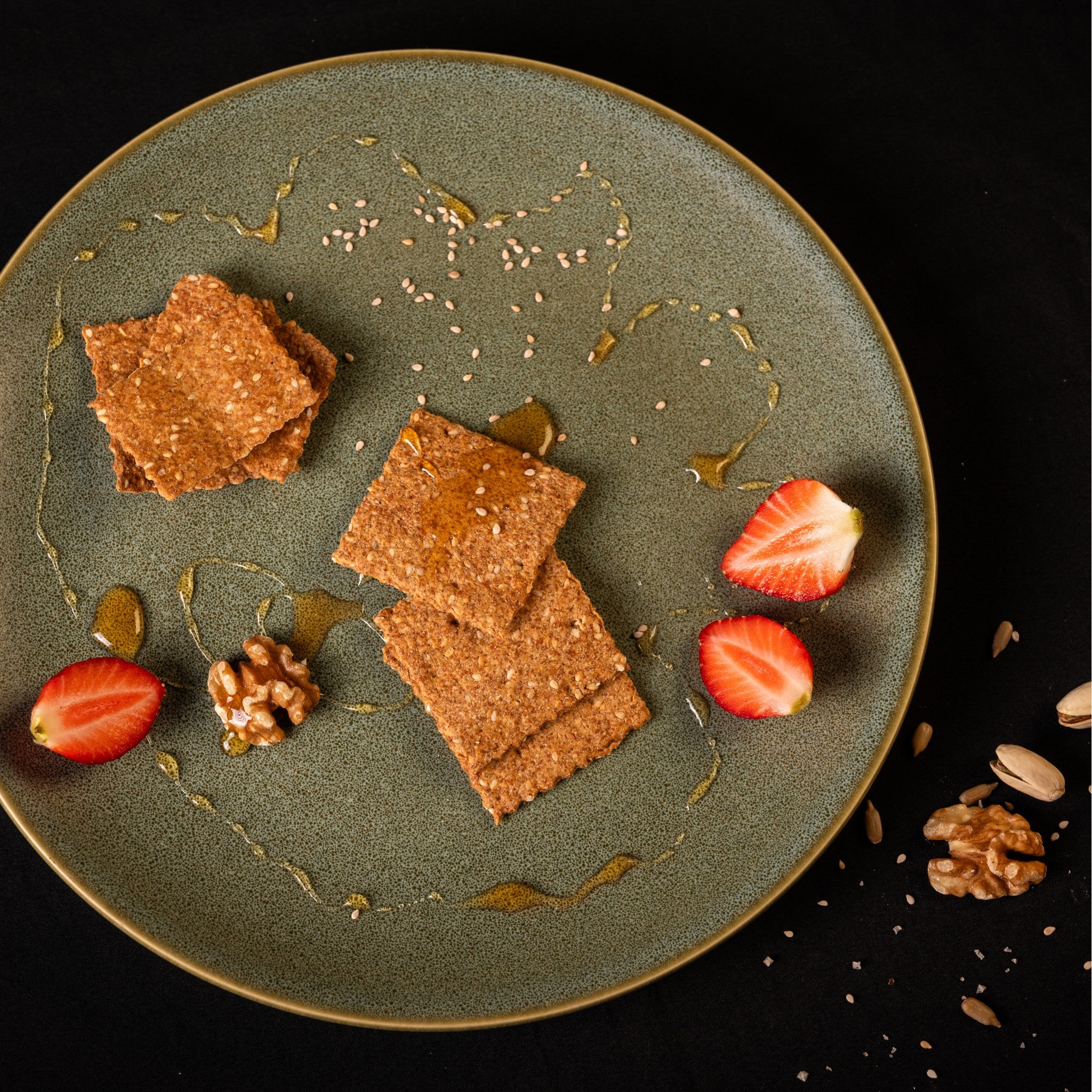 Toasted Sesame & Honey Crackers – Revival Einkorn